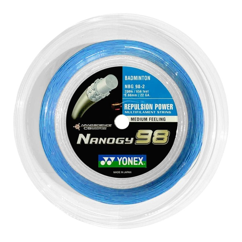 YONEX NANOGY 98 200m Badminton String Coil Blue | Gem Sports